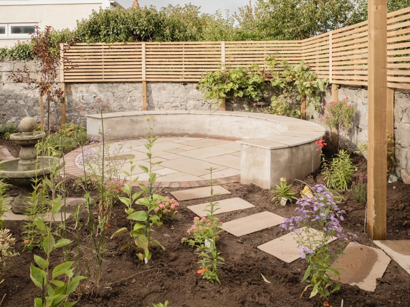 Landscaping across Wells by Batello Garden Design